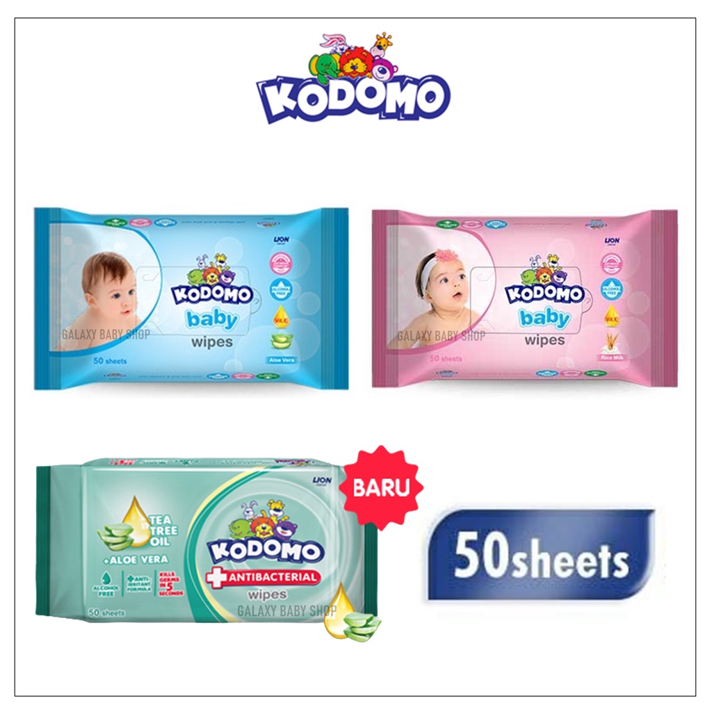 Kodomo Baby Wipes Wet Wipes 50 sheets | Shopee Singapore
