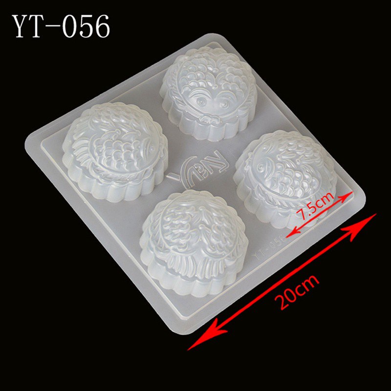 DIY 4 Cavity PP Floral Butterfly Mooncake Jelly Mould Kitchen Bakeware ...