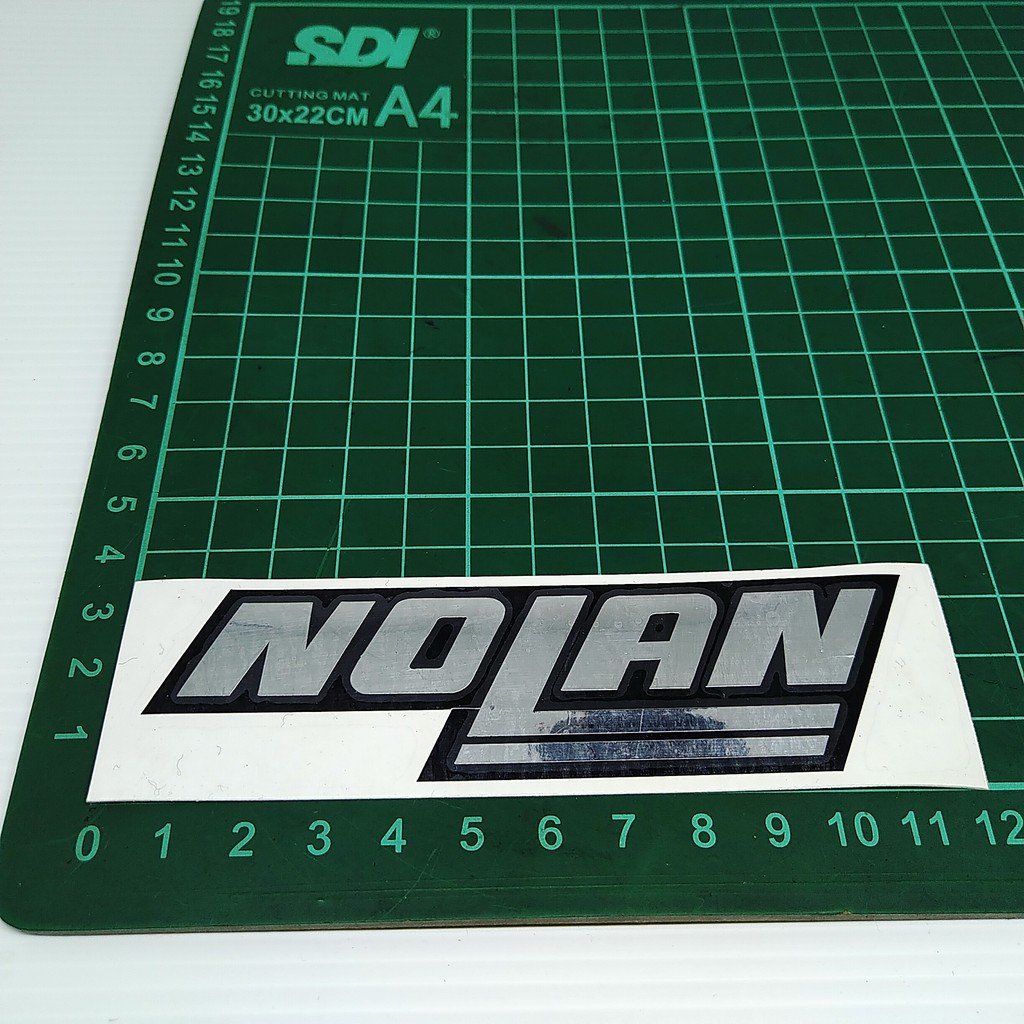 Nolan Helmet Logo Cutting Sticker Chrome Silver 11x3cm | Shopee Singapore