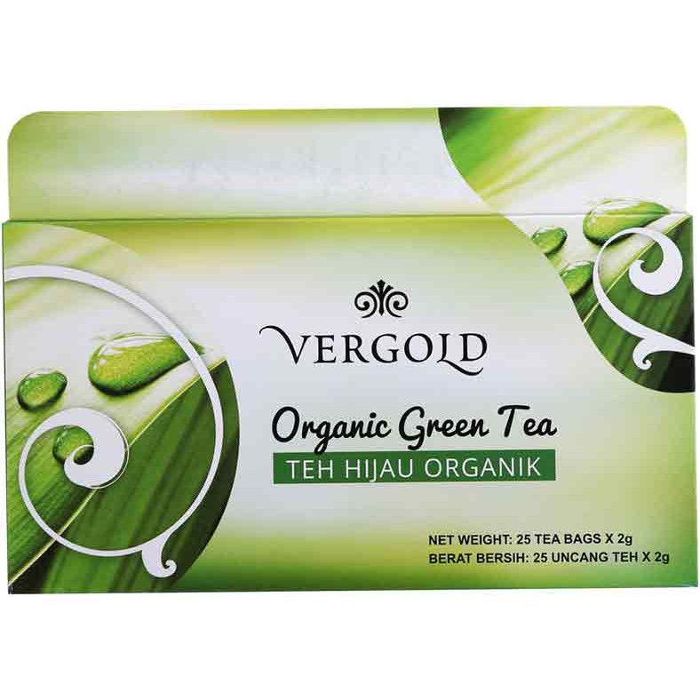 Vergold Teh Hijau Organic (25 sachets x 2g) | Shopee Singapore