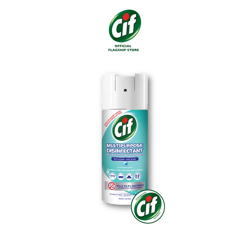 Cif Multipurpose Disinfectant Spray Ocean 200ml | Shopee Singapore