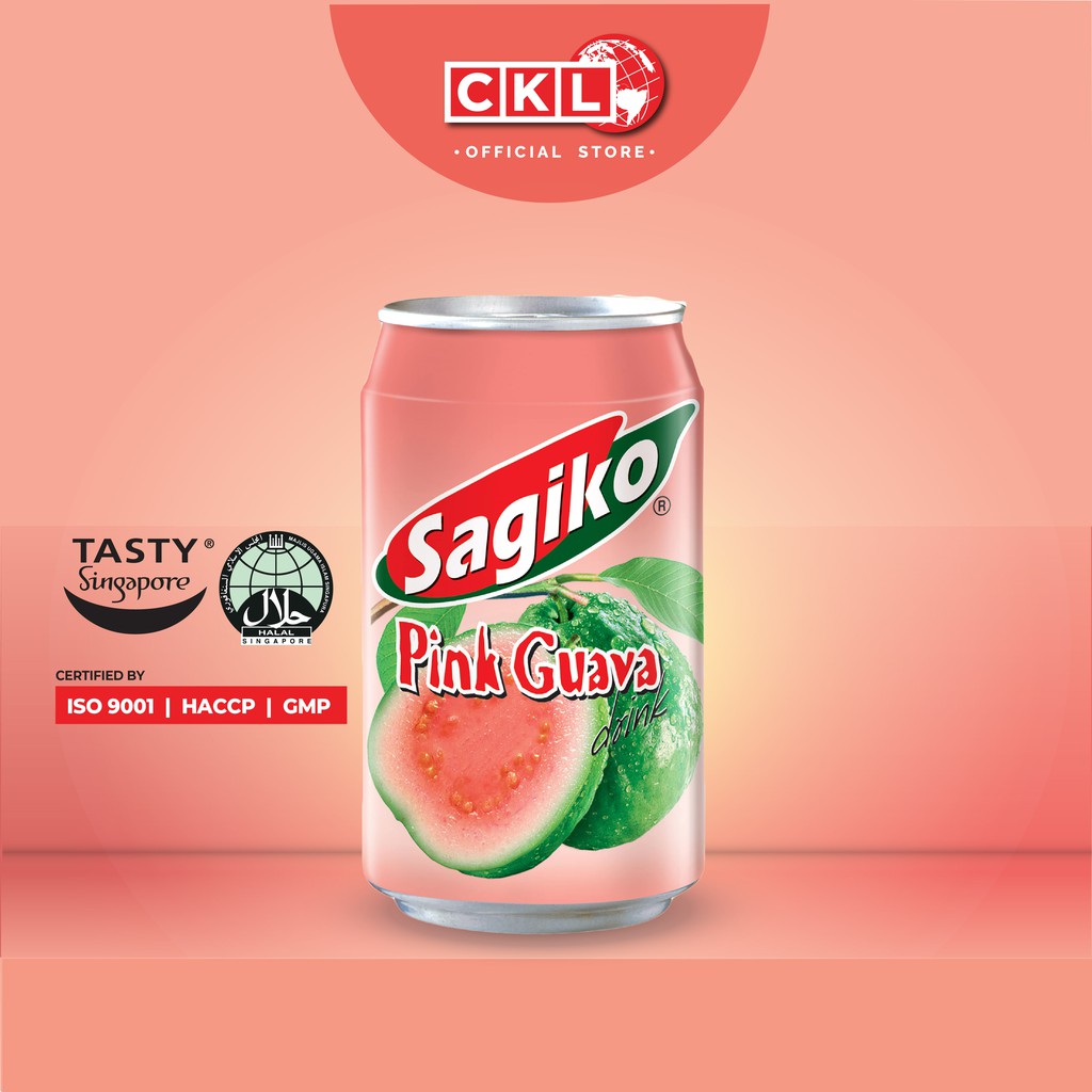 Sagiko Pink Guava Drink - Halal - 320ml x 24 cans | Shopee Singapore