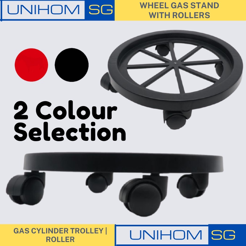 UnihomSG [ReadyStock] 4/5 Wheel Gas Stand | Base With Rollers | Gas ...