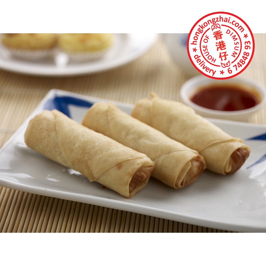 [HKZ DIM SUM] Vegetarian Spring Roll (6pcs) / 三絲炸春卷 (6个) | Shopee Singapore