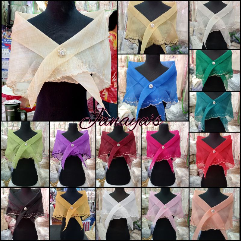 Filipiniana Alampay/ Shawl Embroidery Design (Brooch not included ...