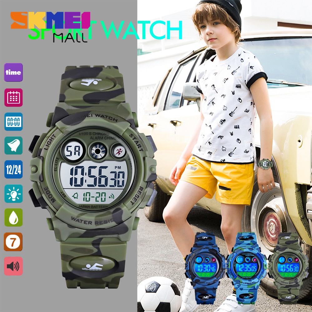 SKMEI 1547 Teen Student Colorful LED Flash Light Boys Fashion Men Watch ...
