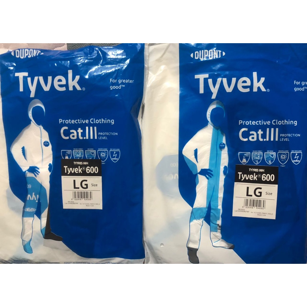 Tyvek 600 Disposable Medical Coverall PPE Dupont Xpert Expert Isolation ...