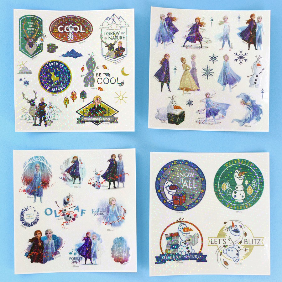 Disney Frozen 2 Hologram Stickers SET ver.2 (1 pack 8 sheets ...