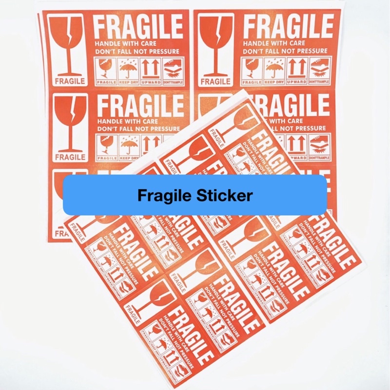 Fragile Sticker /Mudah Pecah Sticker Fragile Label Warning Life Fish ...