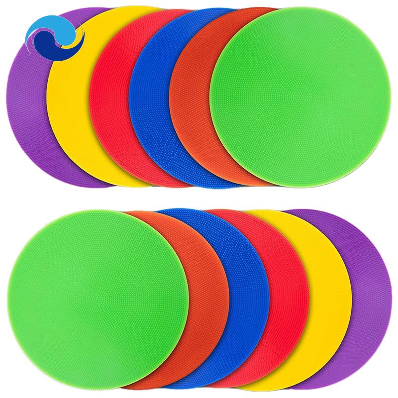 12Pcs Colored Spot Marker Non-Slip Agility Markers Flat Cones Dots for ...