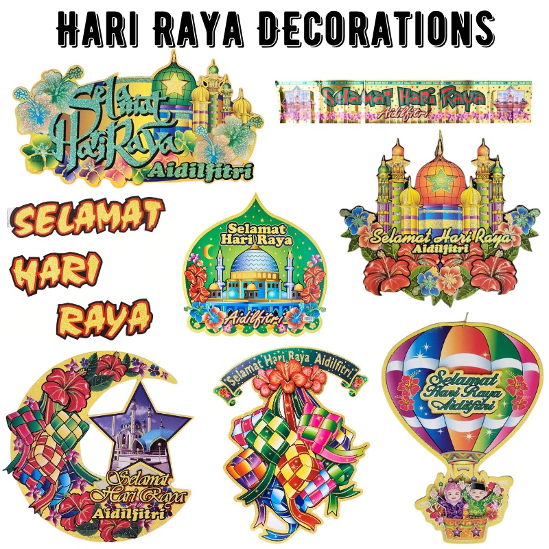 [SG Stock] Hari Raya Decoration Selamat Aidilfitri Malay New Year 2025 ...