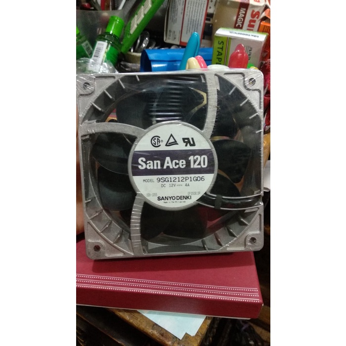 Fan San Ace 120 9SG1212P1G06 12V 4A 4 wires Cooling mining | Shopee ...