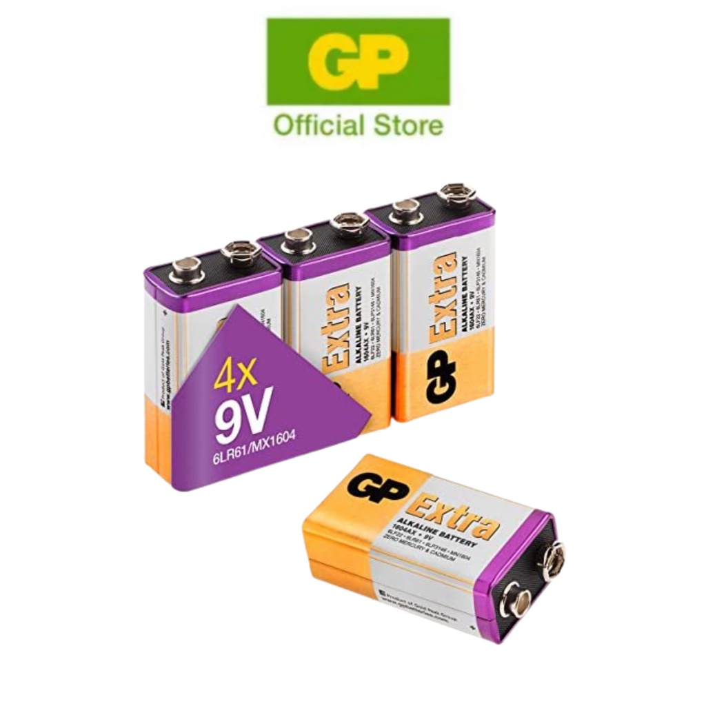 GP Extra Alkaline 9V Batteries 4 pcs/pack | Shopee Singapore
