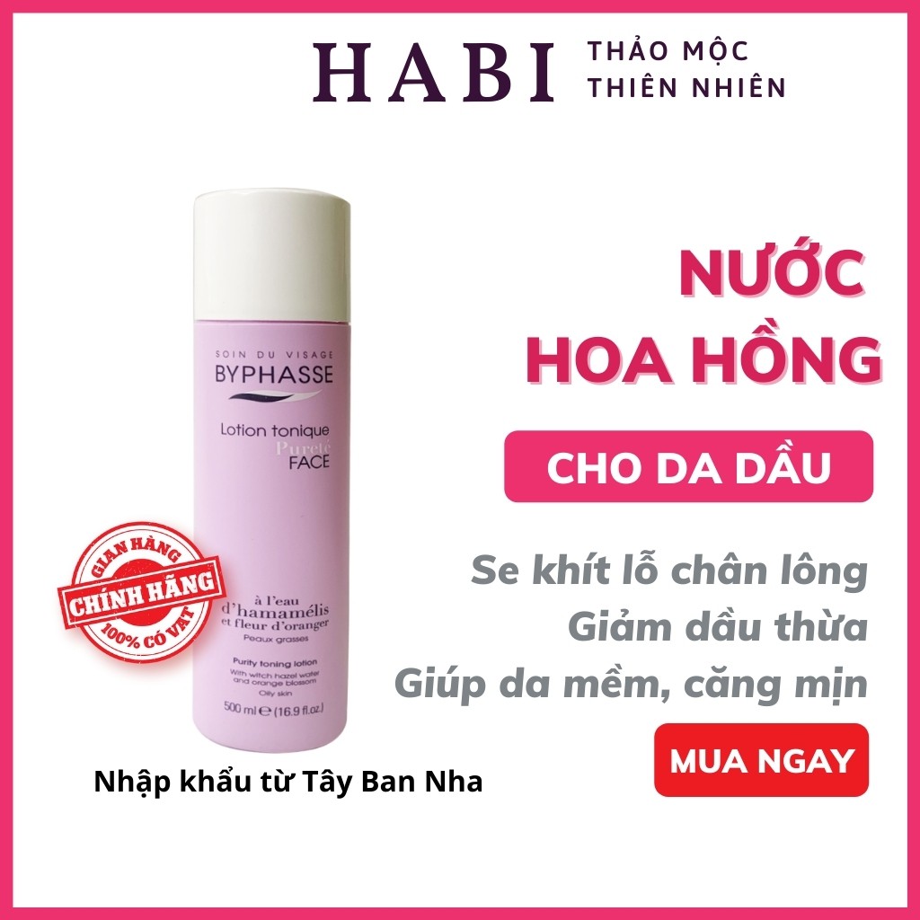 Rose Water For Oily Skin Byphasse, toner Balances Skin Tightens Pores ...