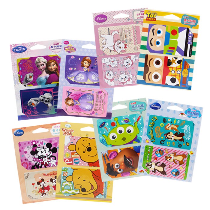 Disney Pixar Cute Cartoon Characters Ezlink Card Stickers | Shopee ...
