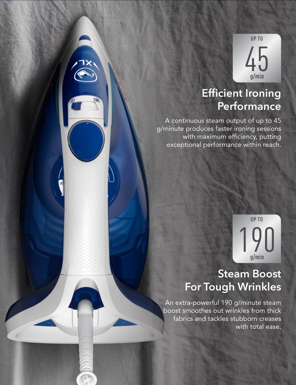 Tefal Durilium Airglide Technology Easygliss Steam Iron 270ml 2400W ...