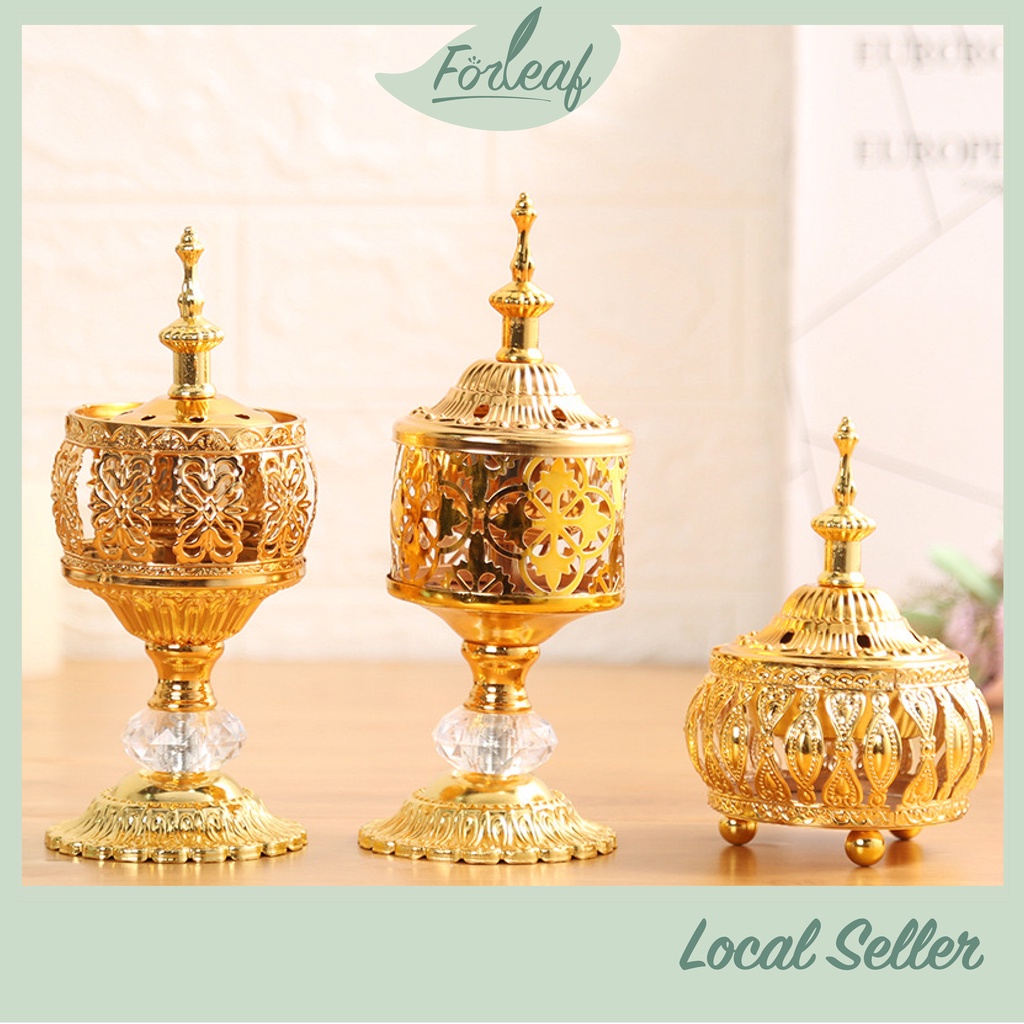 Forleaf Bakhoor Burner Metal Bukhoor Incense Arabian Aromatherapy ...
