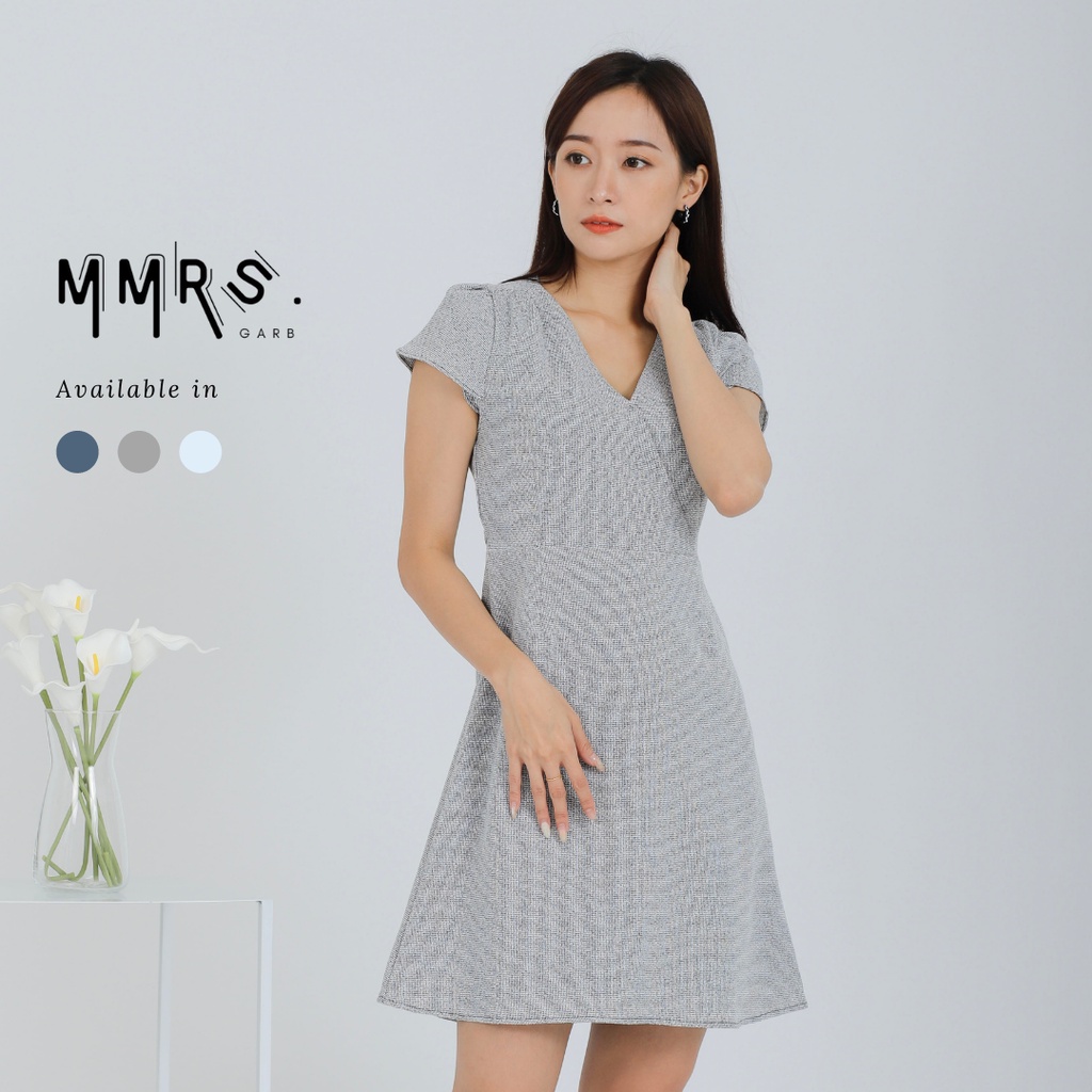 MMRS. Garb - Britta Wrapped Dress - Grey | Shopee Singapore