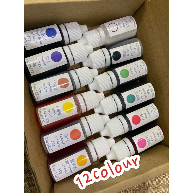 Food Colour(HALAL)Oil Based Colouring 10ml set 烘培食品色素FoodBake/Dessert ...