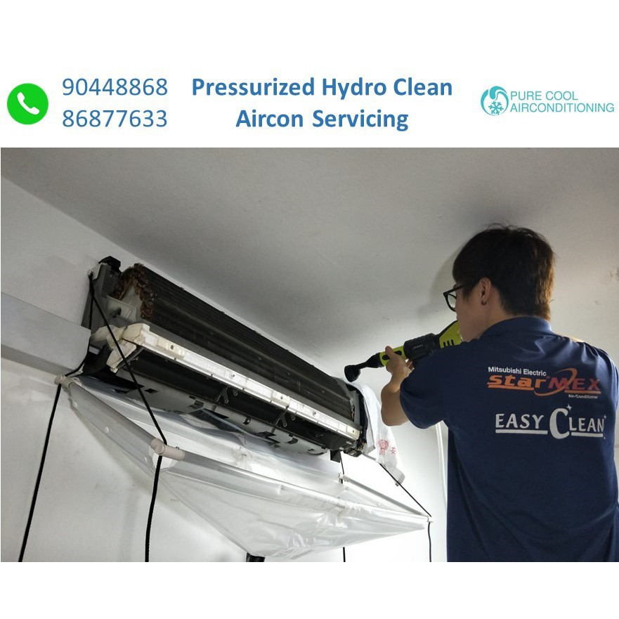 Pure Cool Airconditioning Pressurized Hydro Cleaning Aircon Servicing ...