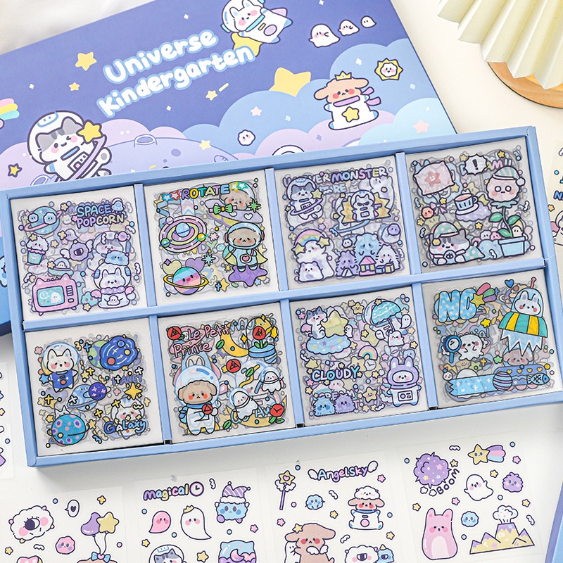 infeel.me 200sheets Cartoon Sticker Gift Box PVC Scrapbooking Creative ...