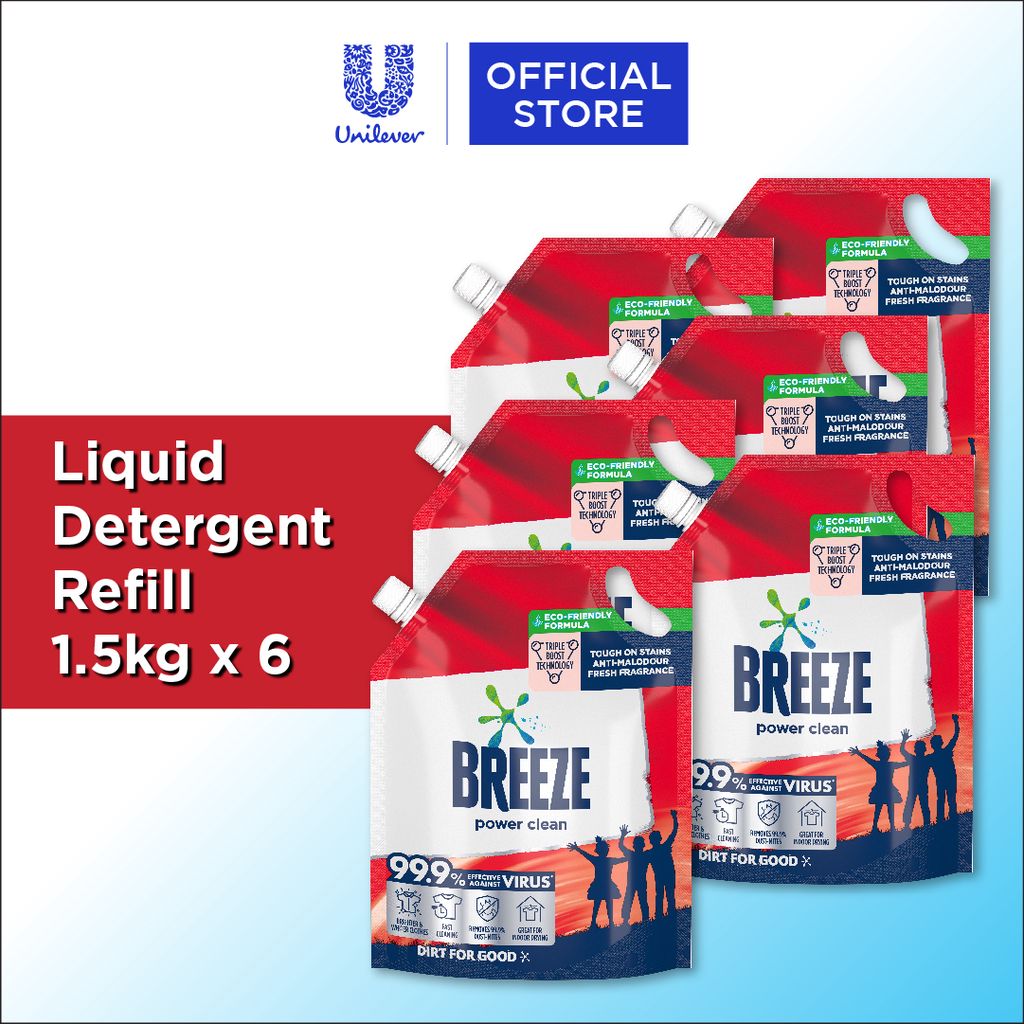[Bundle of 6] Breeze Liquid Detergent Refill Assorted (1.5kg) | Shopee ...
