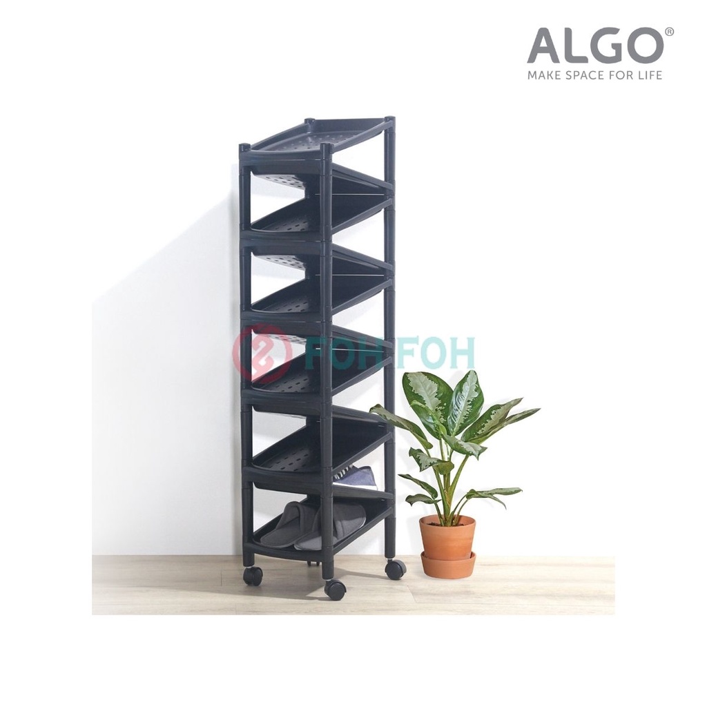 Algo Zig Zag Shoe Rack Shoe Organizer with Wheels | Shopee Singapore