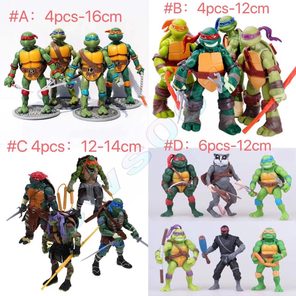 4-6pcs/set Comic/2012/2014 Teenage Mutant Ninja Turtles Anime/Movie ...