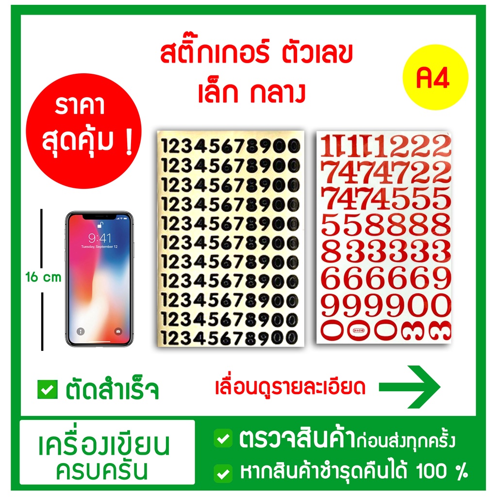 Sticker Numbers Small Medium Large Jumbo Height 2 Cm. 3 Cm 3 5cm Body ...