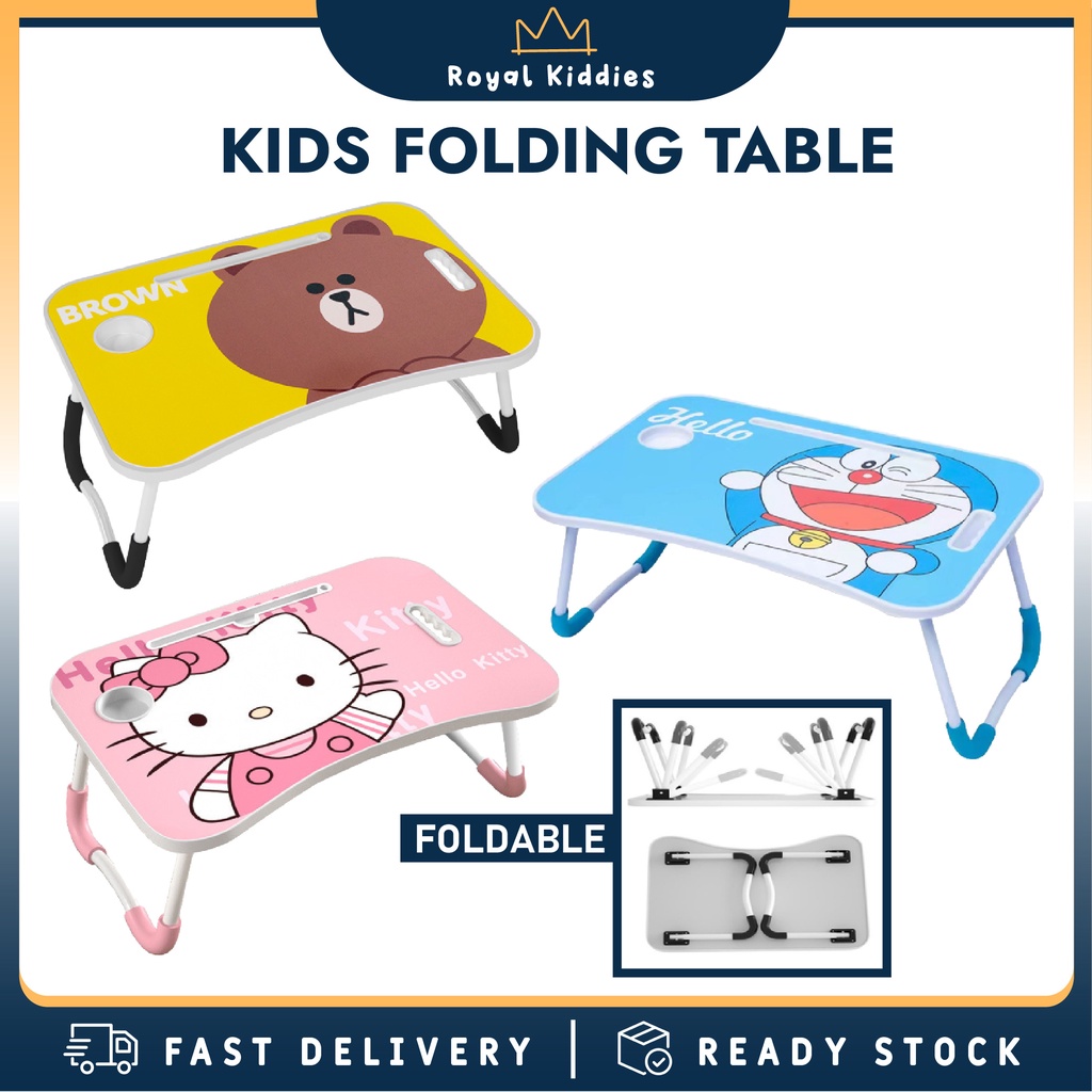 Cartoon Folding Table Study Table Bedroom Study Desk Mini Foldable ...