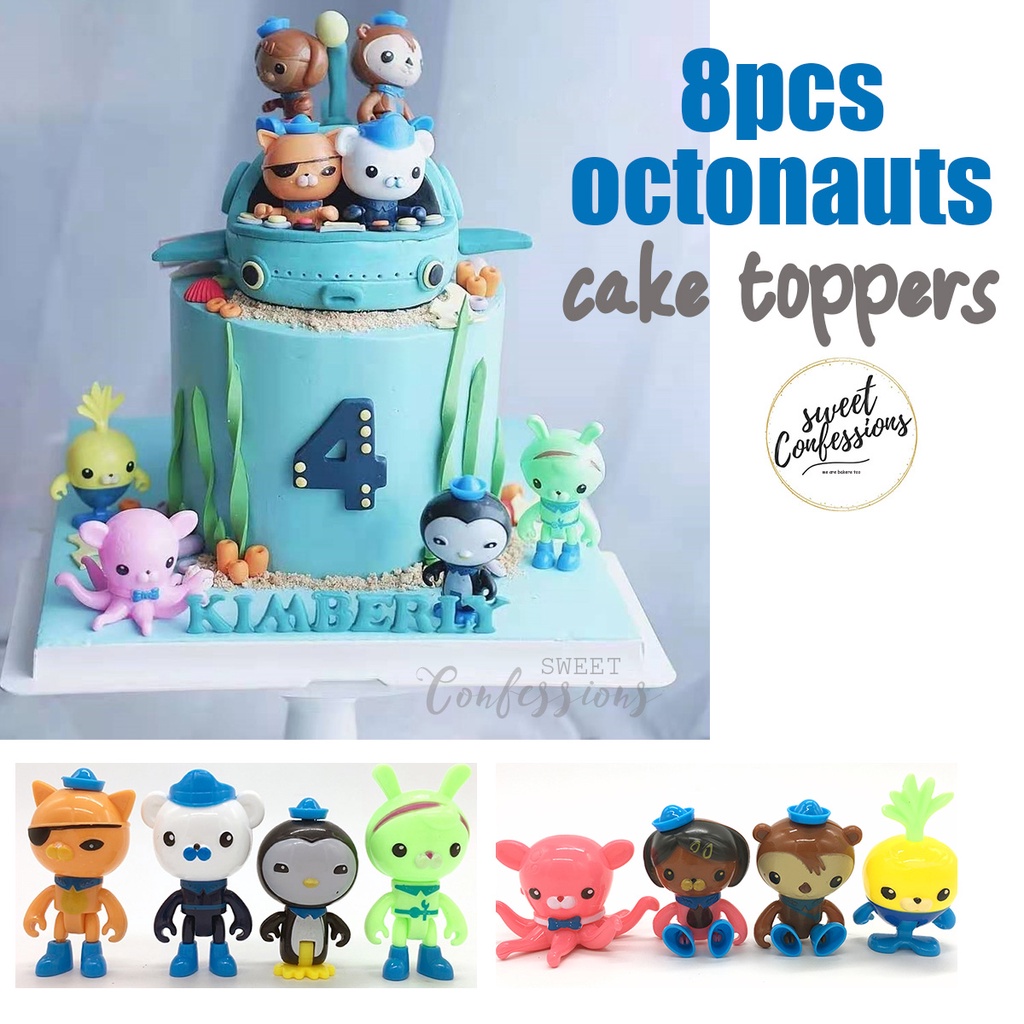 8pcs Octonauts cartoon characters toy figurines for cake decorating or ...
