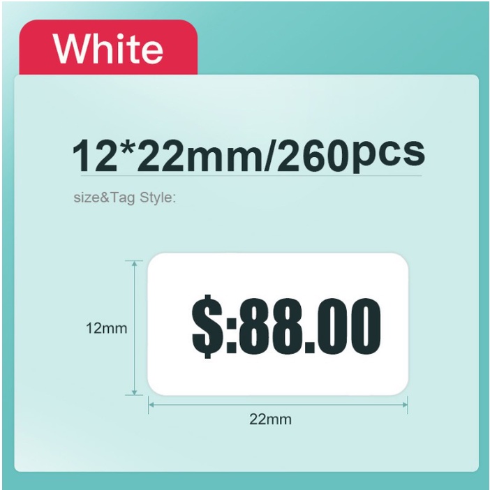 [for D11/D110/D101] [White Series] White Thermal Label Stickers Paper ...