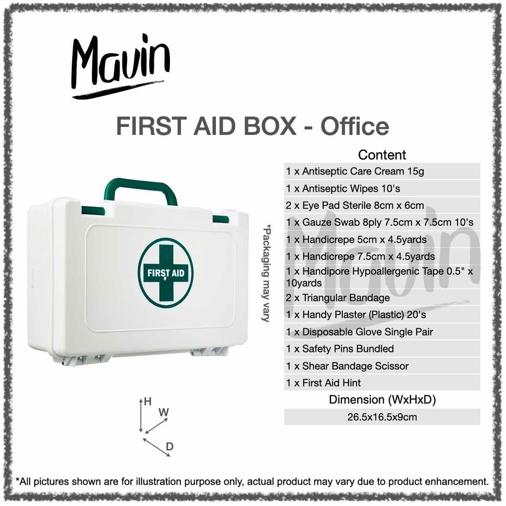 FIRST AID BOX KIT Office (1-5Pax) | Shopee Singapore