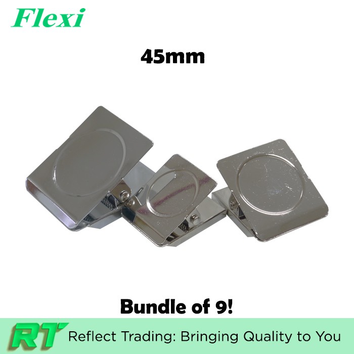 Chrome Strong Square Magnetic Clip - 45 x 45mm (Bundle of 9 pcs - 1 box ...