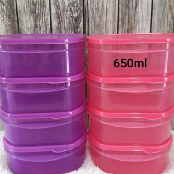 Tupperware Half Fridge Stackable 650ml (Pack & Stack container) STACK ...