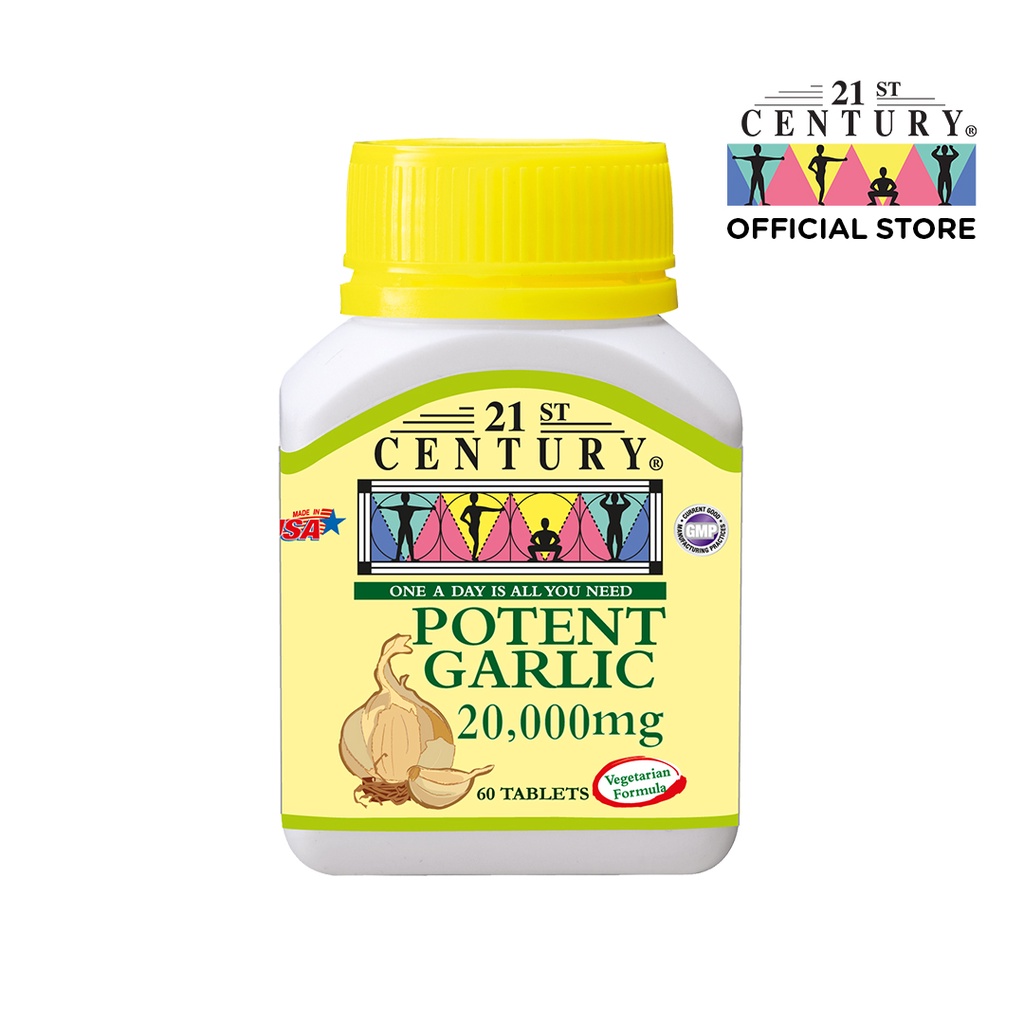 21st Century Potent Garlic 20,000mg 60 Tablets | Shopee Singapore