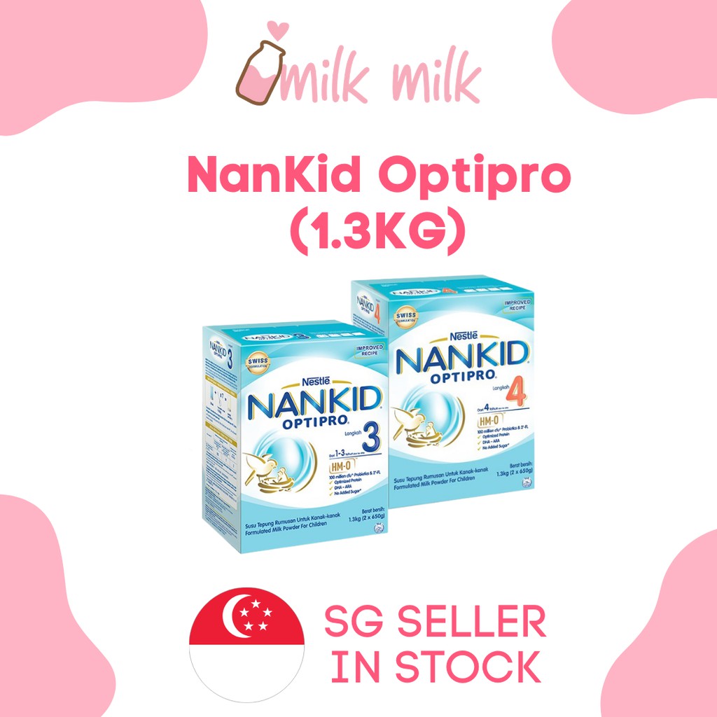 INSTOCK NOW! NAN Kid Optipro Stage 3 & 4 (1.3KG)(2.2kg) | Shopee Singapore