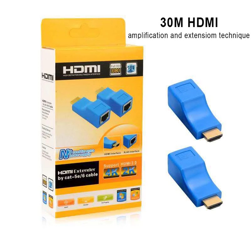RJ45 TO HDMI CONVERTER EXTENDER LAN CAT5E CAT6 | Shopee Singapore