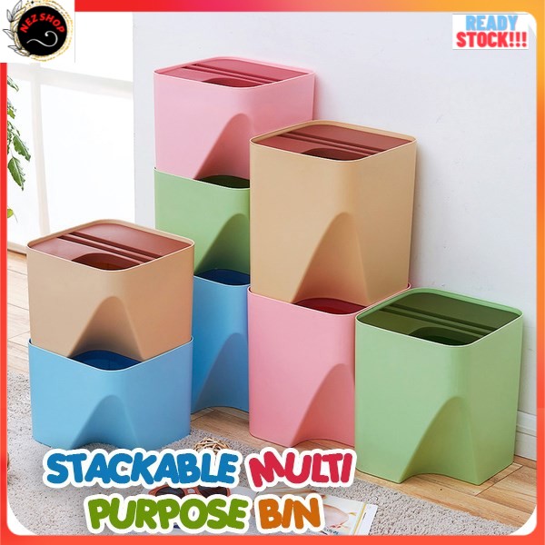 Stackable Multi Purpose Bin (BIGSMALL) | Shopee Singapore
