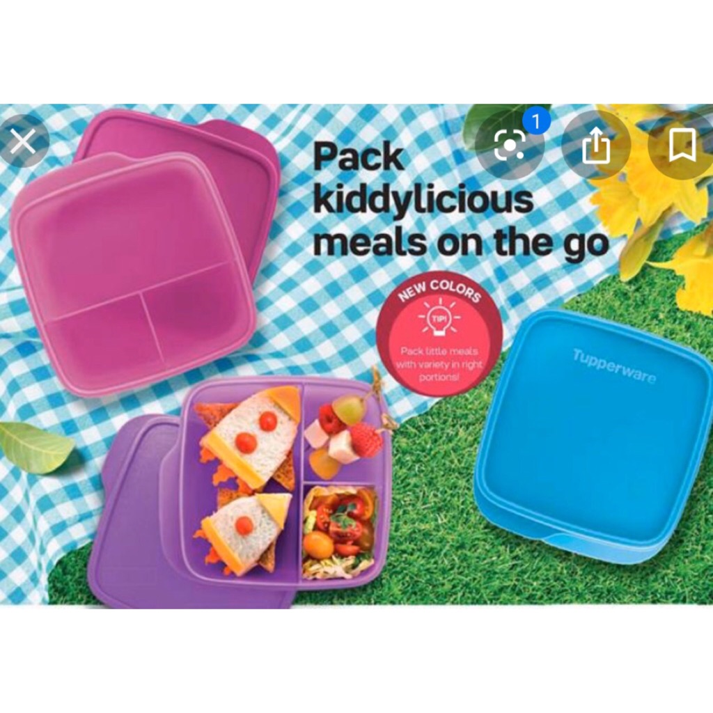 Tupperware 3-Compartment Lolli Tup Lunch Box | Shopee Singapore