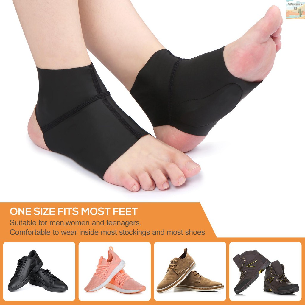 WinnerYou 1 Pair Compression Arch Support Brace with Gel Ankle ...