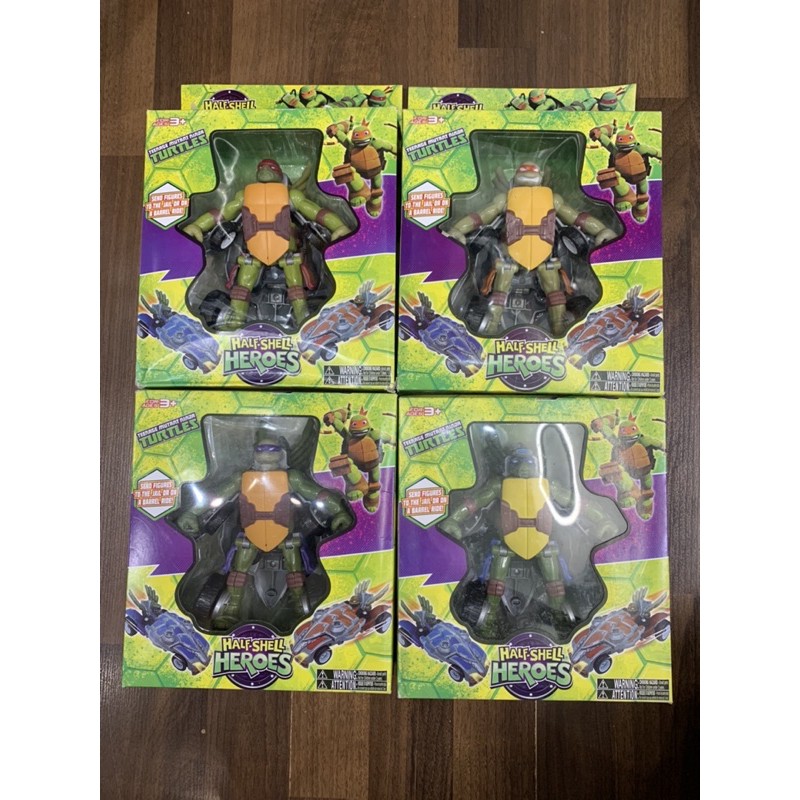 Transformers TMNT Half Shell Heroes Turtle 4 Individual Box Set ...