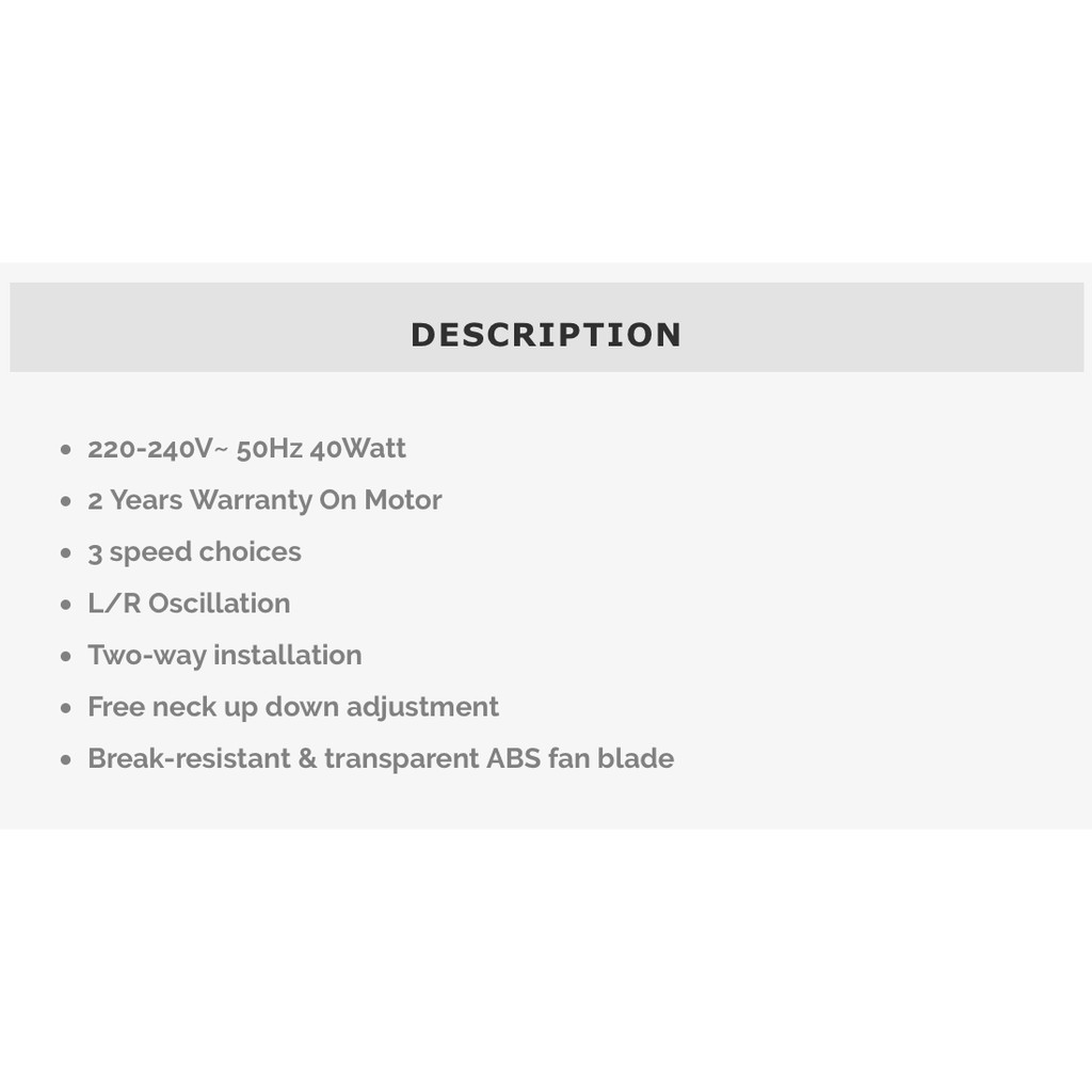 Sona 12 Inch Wall Fan Pull String (No Remote) - SFW1501 SFW 1501 (2 ...