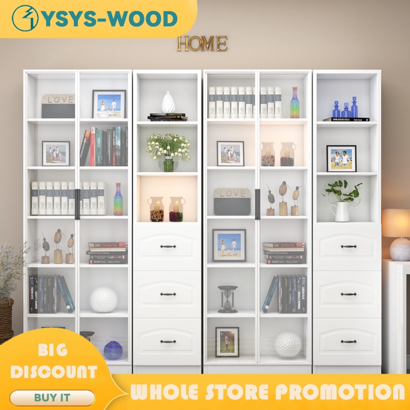 RYY HH Storage Rack with European Glass Bookcase Door Bookcase ...