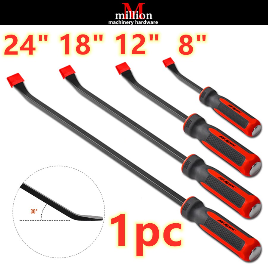 H/D 1pc 8 12 18 24 inch Pry Bar Heavy Duty Tire Tyre Crowbar Strike Cap ...