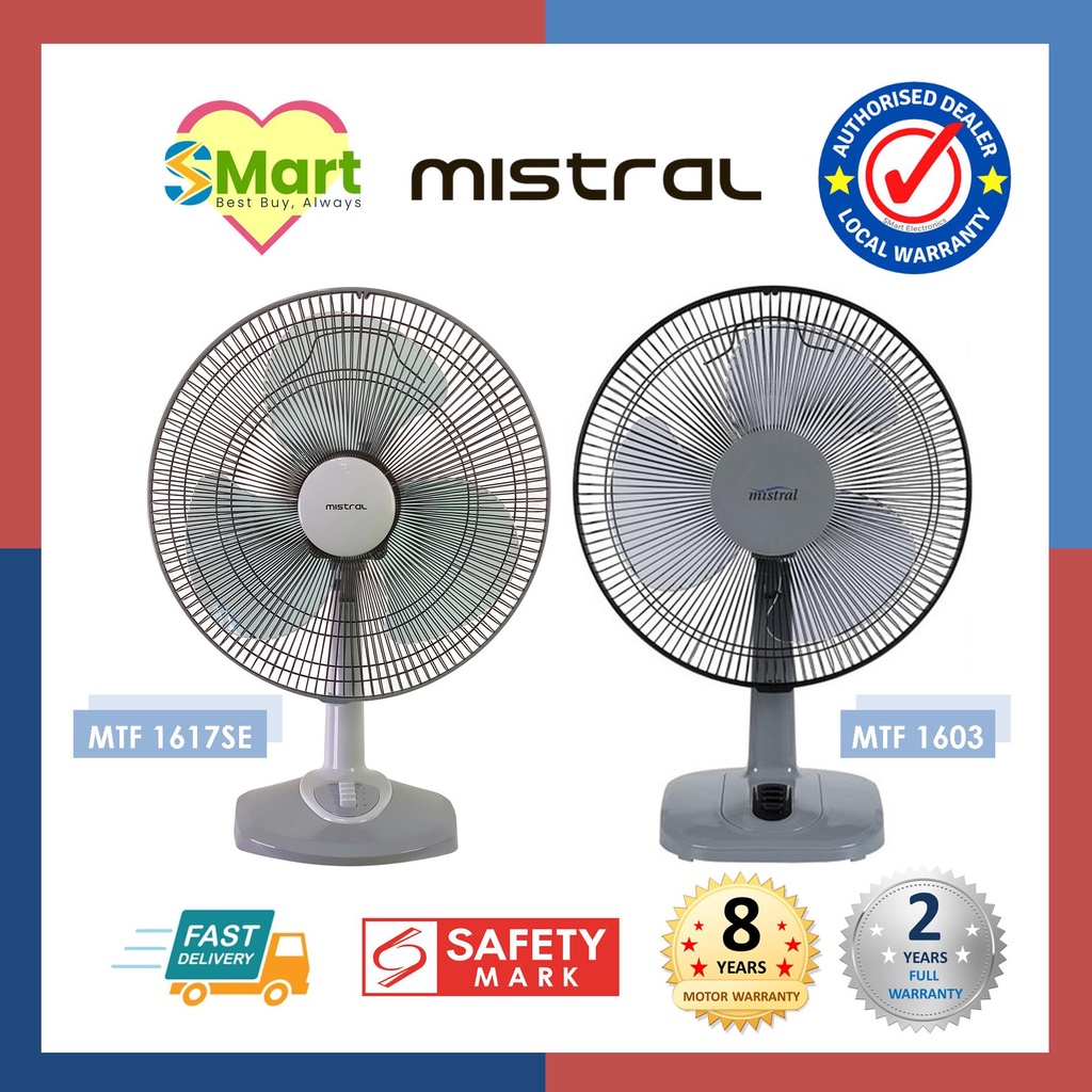 Mistral 16" Table/Desk Fan [MTF1617SE] [MTF1603] | Shopee Singapore