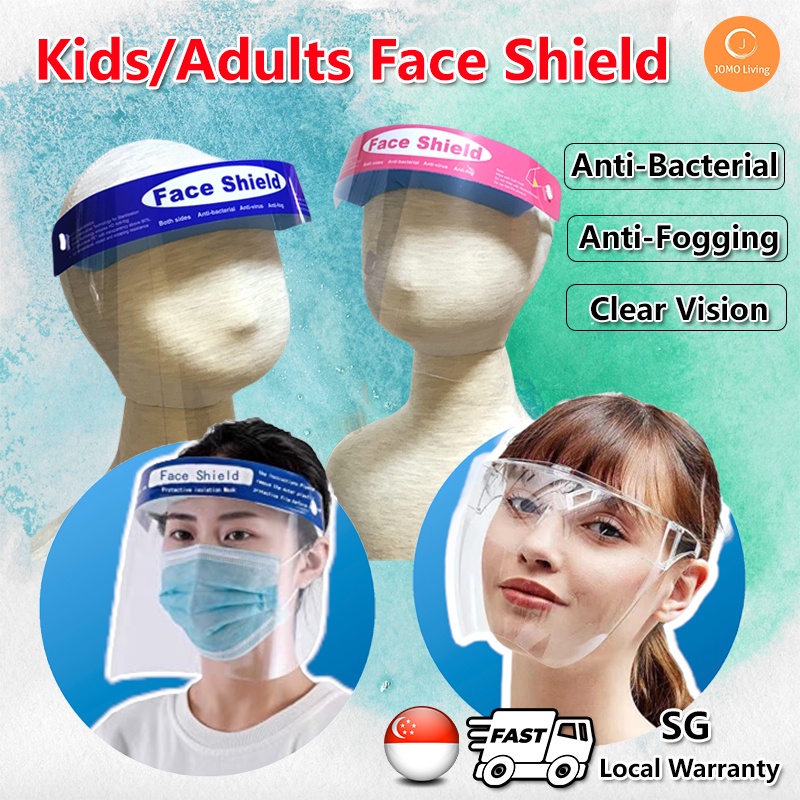 Adult Kids Full Face Shield Acrylic Protective Transparent Cap Face ...