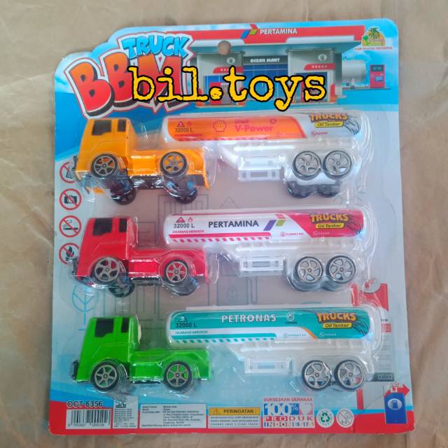 Pertamina fuel tank toy car CONTAINS 3 PCS | Shopee Singapore