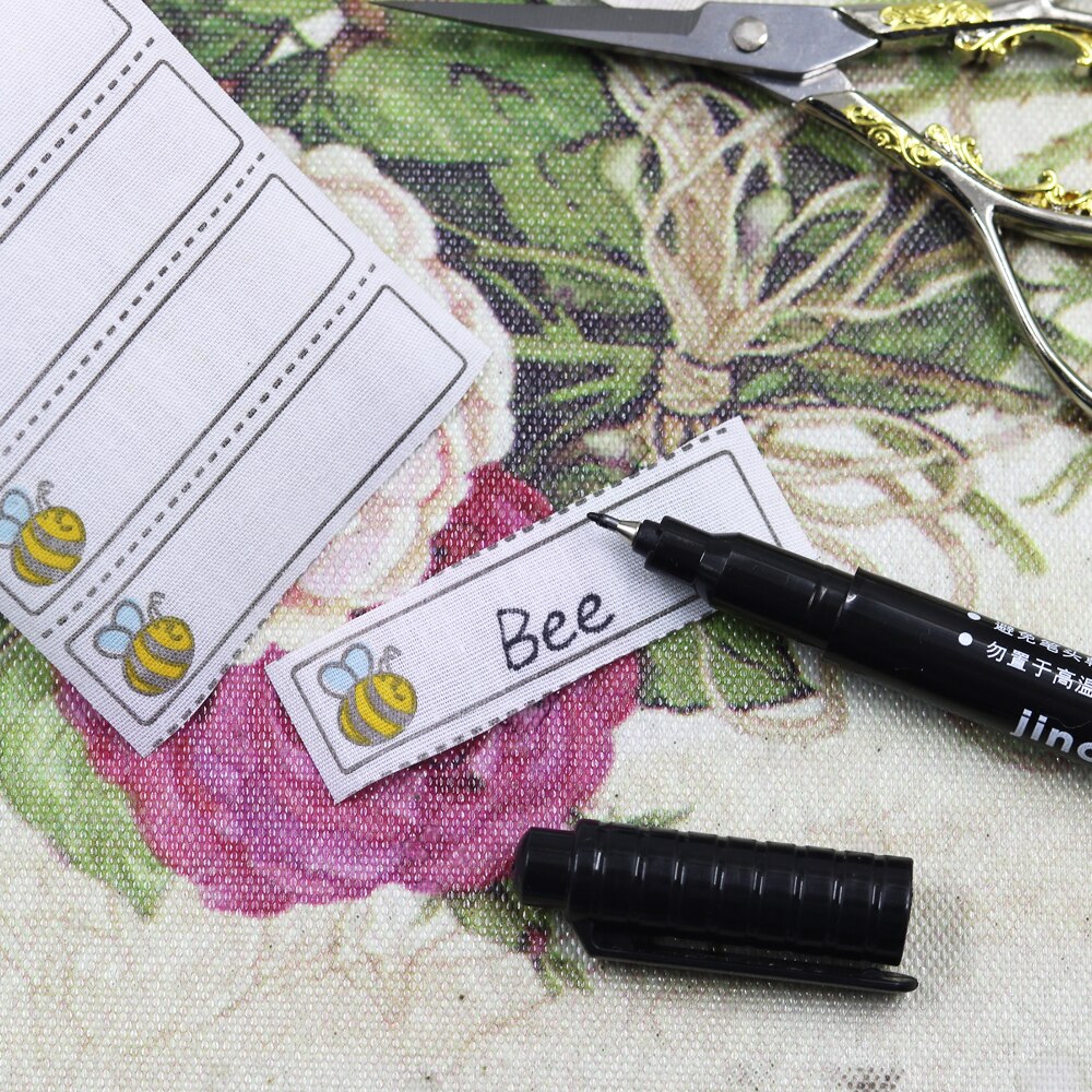 100pcs/bag with Bee Name Tag and Special Marker Pen Washable Label for ...