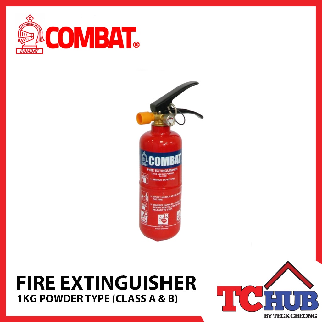 [Combat] Powder Fire Extinguisher (1KG) | Shopee Singapore